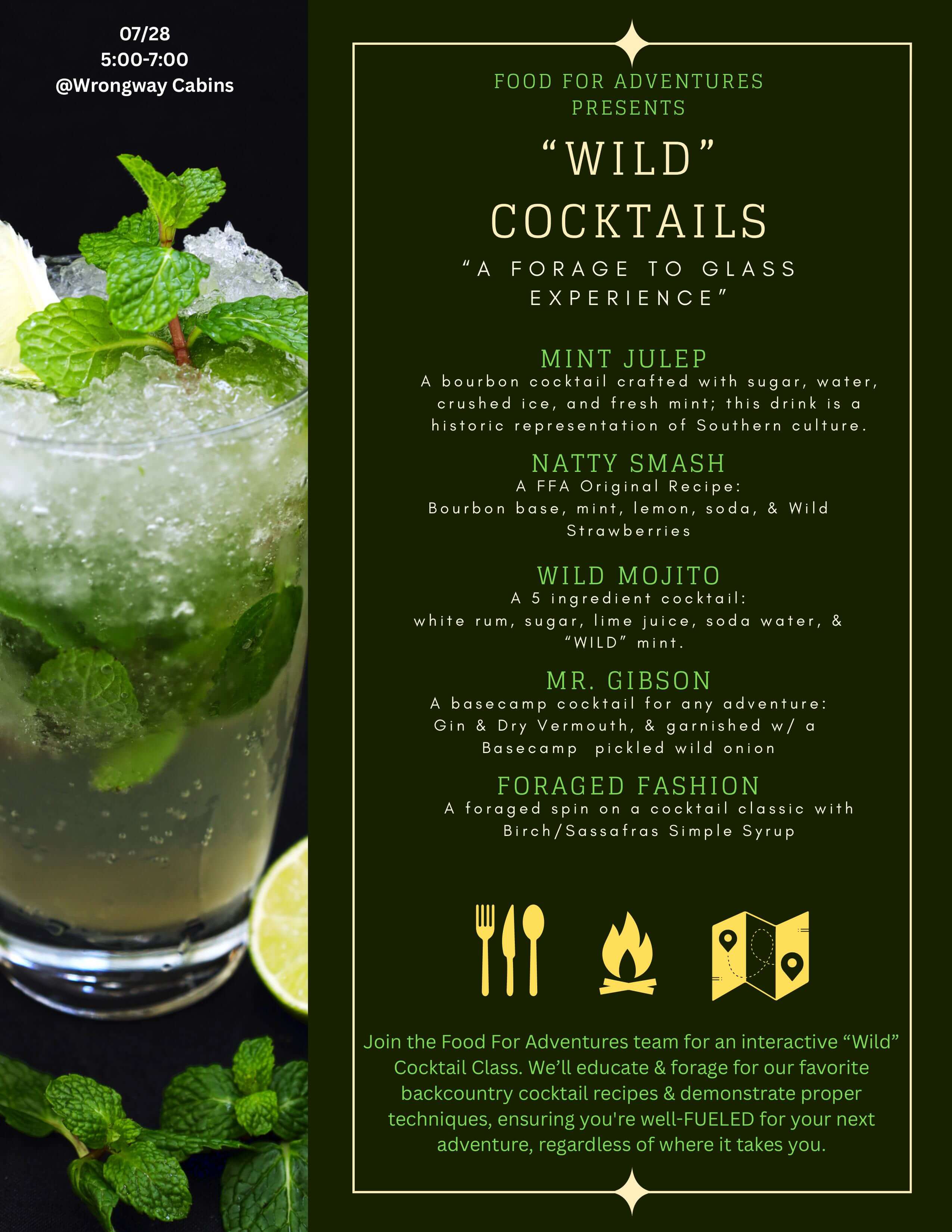 "Wild Cocktails" Experience – Food For Adventures